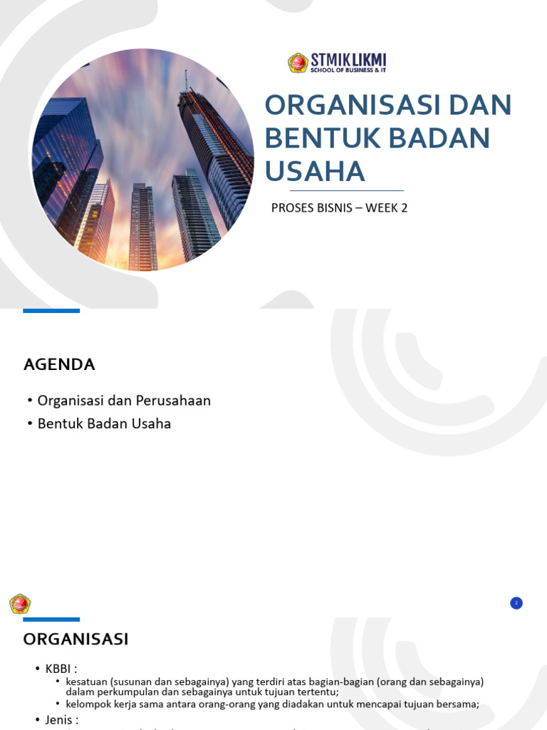 02 ProBis - Organisasi Dan Bentuk Badan Usaha | PDF