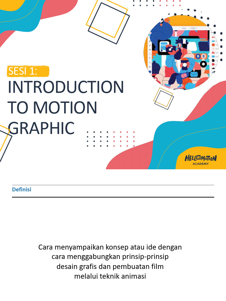Sesi 1 Introduction To Motion Graphic | PDF | Seni | Teknologi & Rekayasa