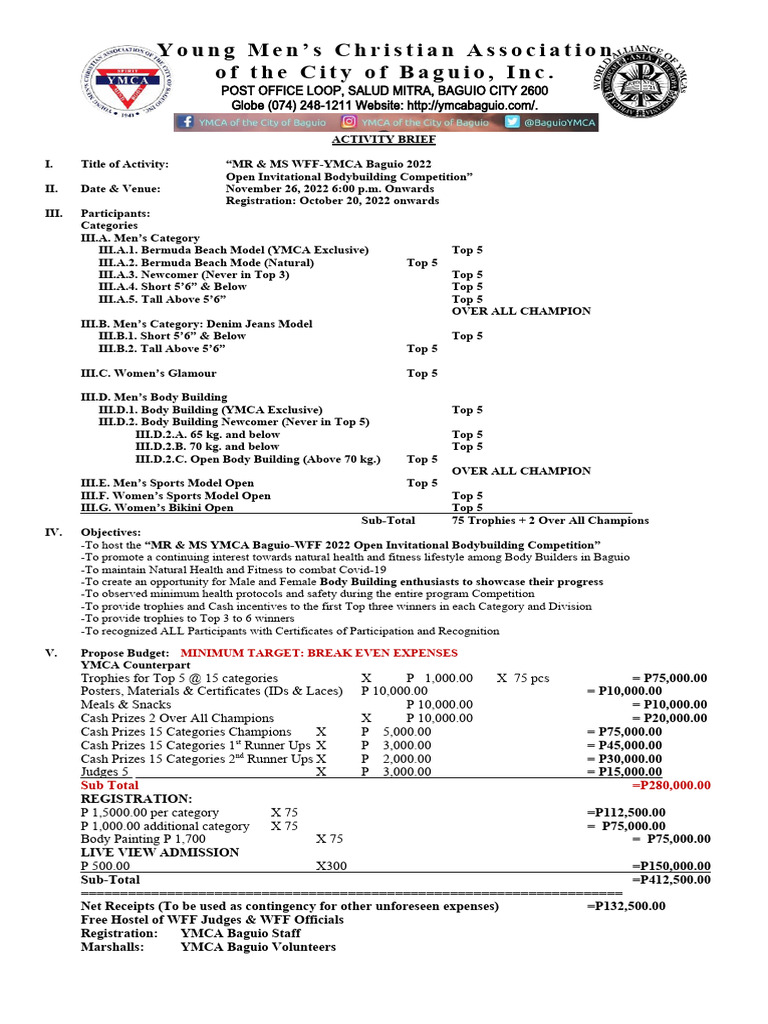 Activity Brief WFF YMCA Body Building | PDF