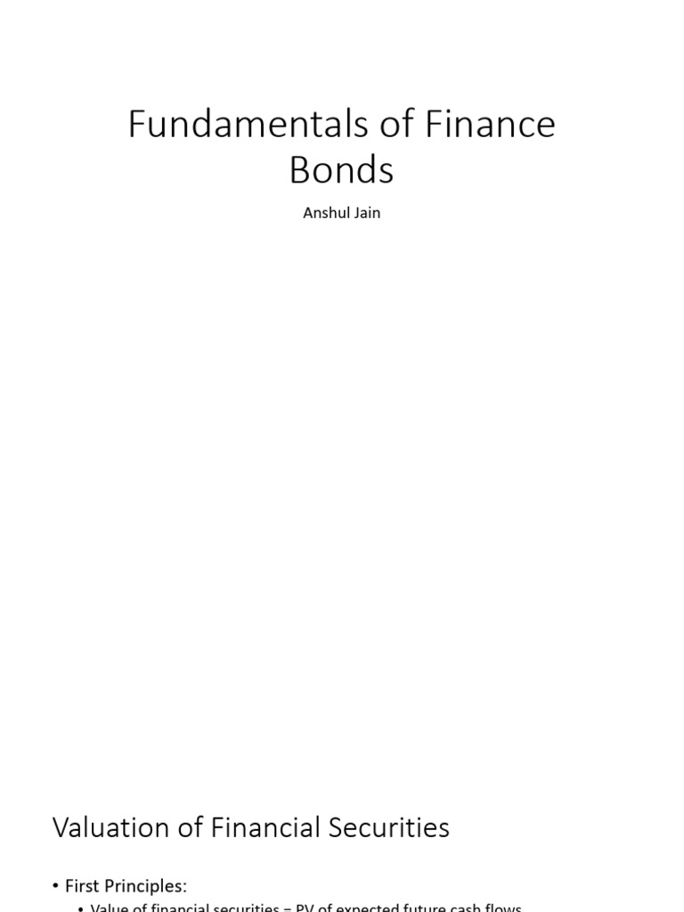 Session 11 Bonds Pdf Bonds Finance Financial Economics