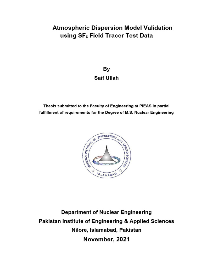 Saifullah Thesis | PDF | Applied And Interdisciplinary Physics | Physical Sciences