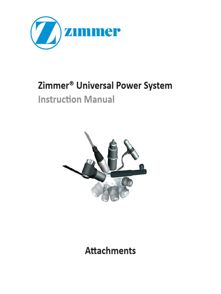 Manuale D'uso Attacchi Zimmer Universal | PDF | Drill | Disinfectant