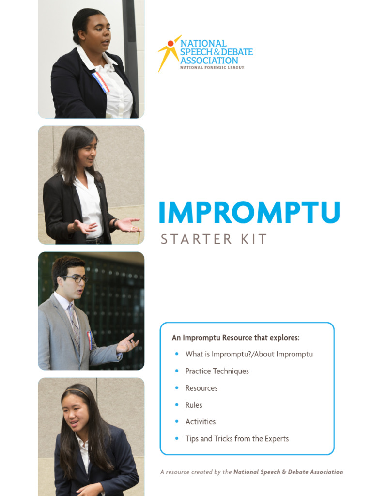 Impromptu Speech Starter Kit | PDF | Gesture | Thought