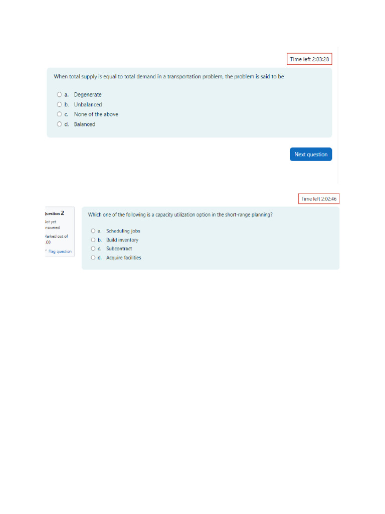 Managment Department Model Exam Questions | PDF