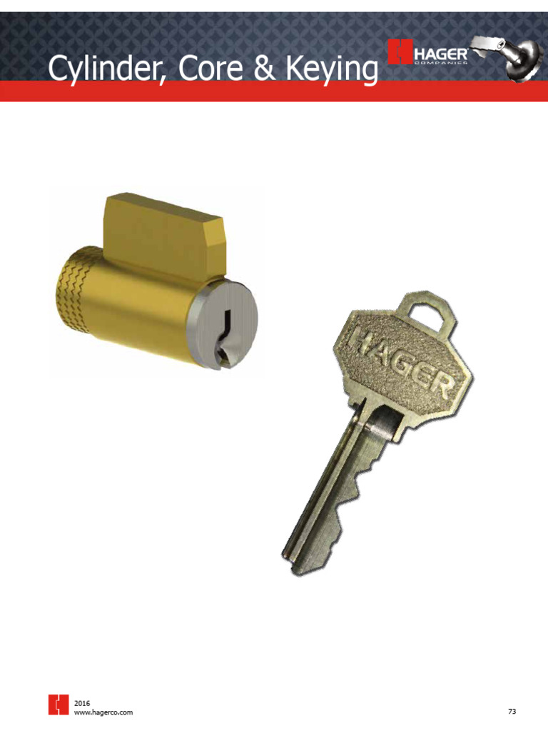 2016 Hager Catalog Cylinder-Core-Keying | Download Free PDF | Security ...