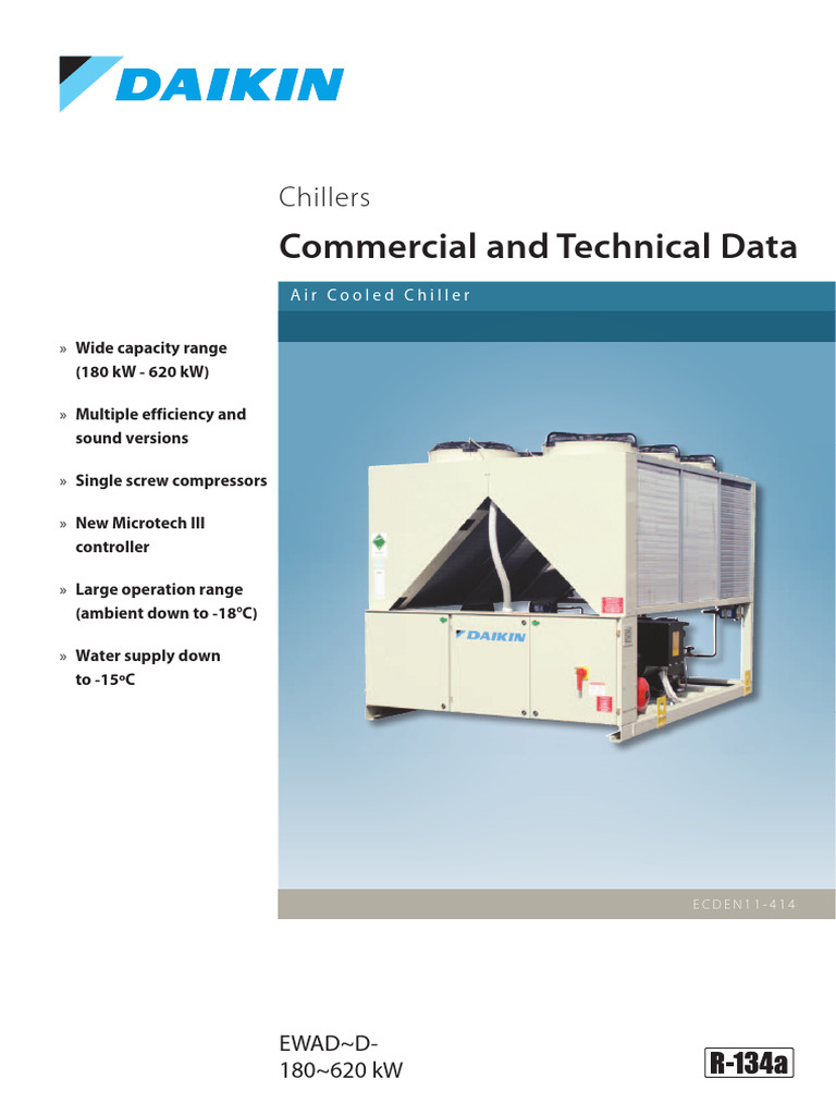 Daikin EWAD Chillers | PDF | Heat Exchanger | Valve