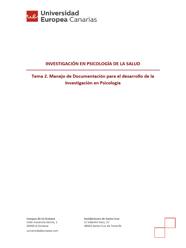 Tema 2. Manejo de Documentación | Descargar gratis PDF | Parcialidad | Ensayo clínico