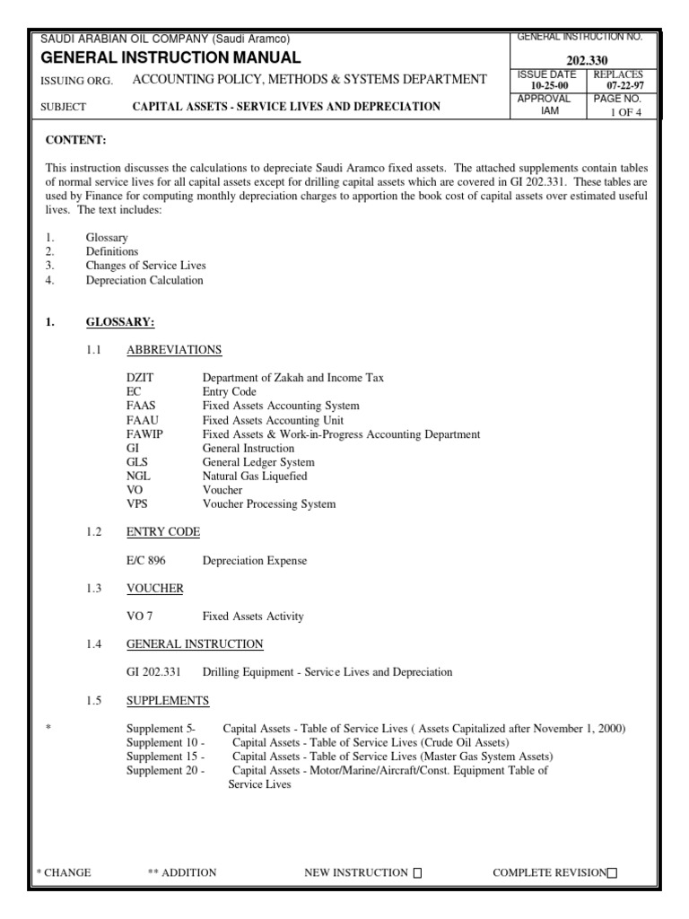 General Instruction Manual: Accounting Policy, Methods & Systems ...