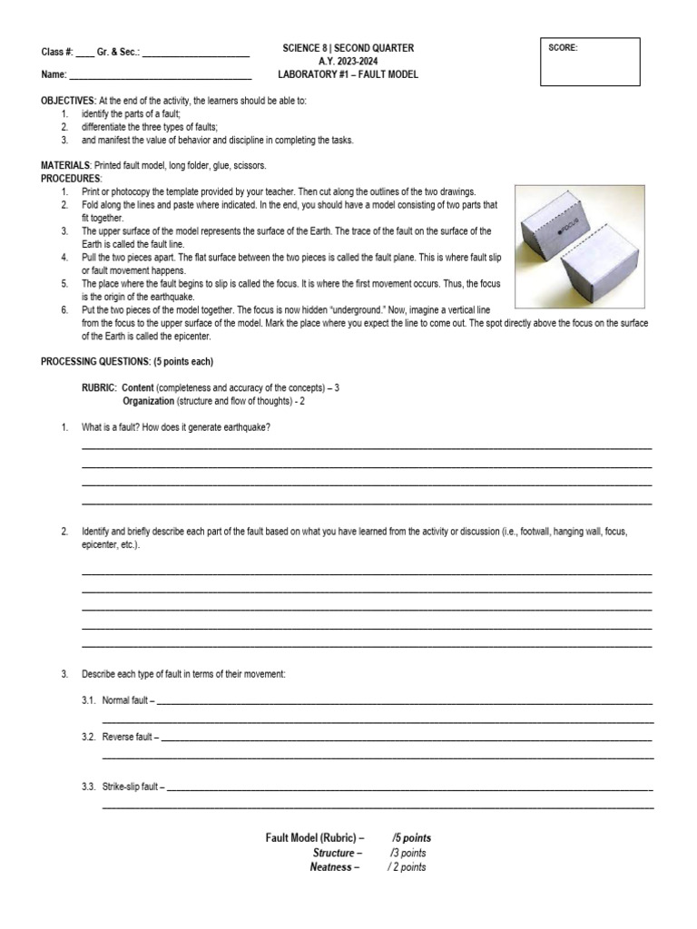 2ndQ LAB 1 - Fault Model | Download Free PDF | Fault (Geology) | Cognition