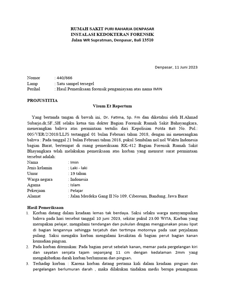 Contoh Surat Visum Yang Resmi | PDF