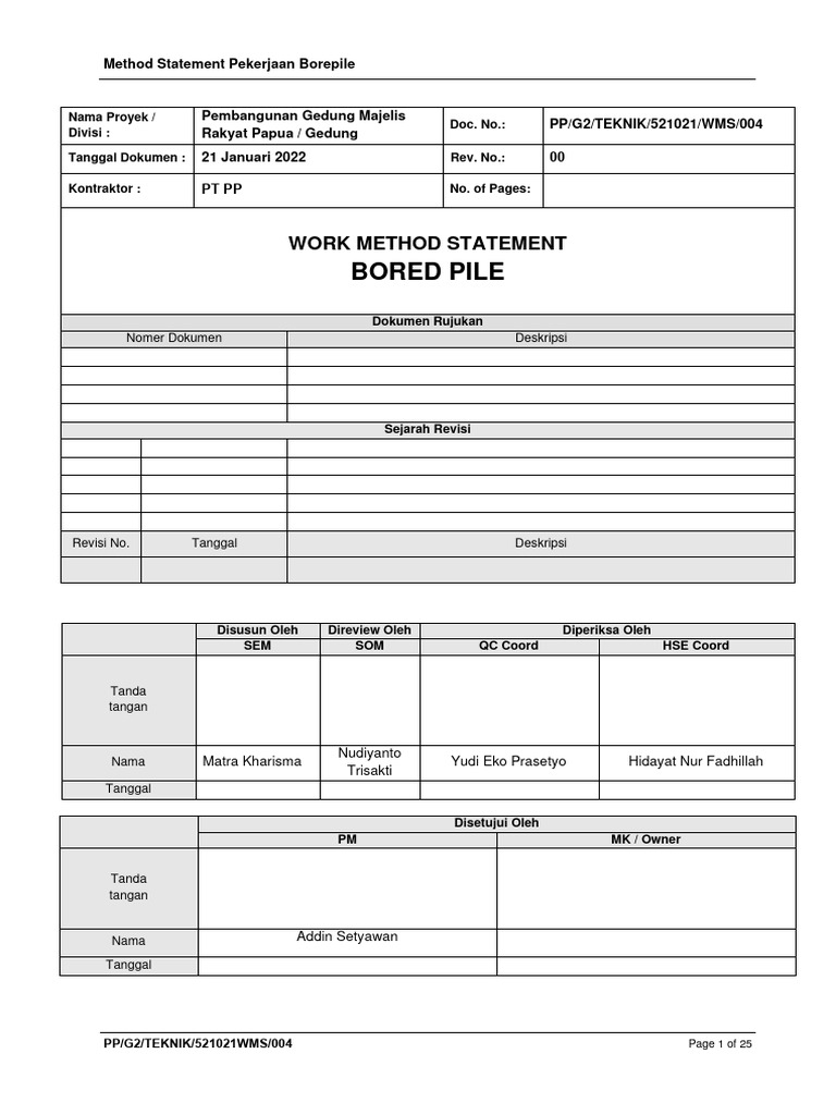 Wms-004 Wms Bored Pile | PDF