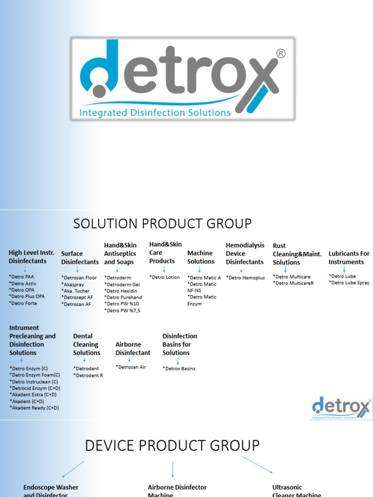 Detrox, Disinfectant | PDF | Disinfectant | Hemodialysis