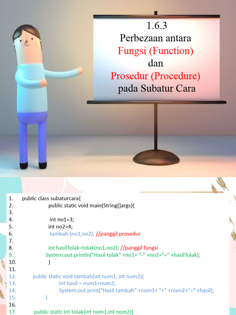 1.6.3 Perbezaan Antara Dan Pada Subatur Cara: Fungsi (Function) Prosedur (Procedure) | PDF