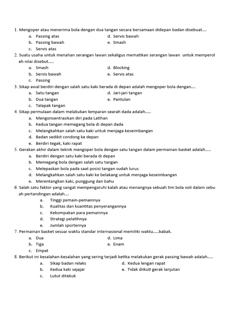 Soal Pesjas Abang XI | PDF