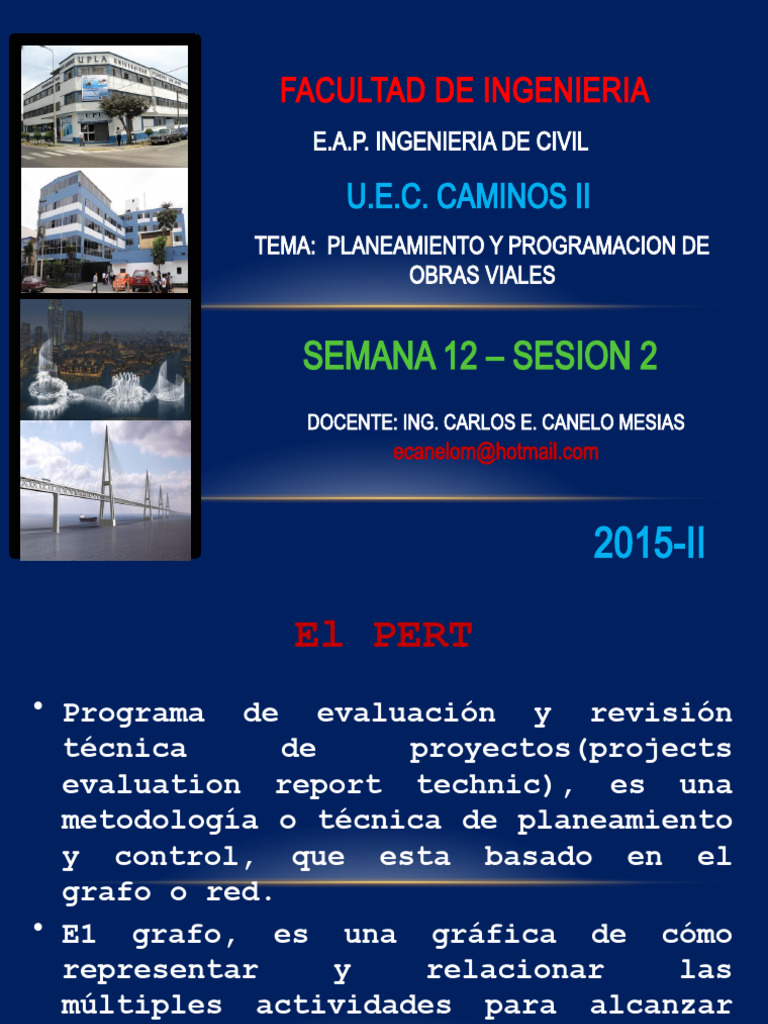 Caminos II Sesion 12 - Clase 2 | PDF | Planificación