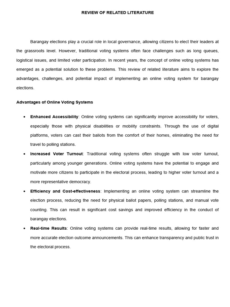 Chapter2 RRLVisleño | Download Free PDF | Electronic Voting | Voting