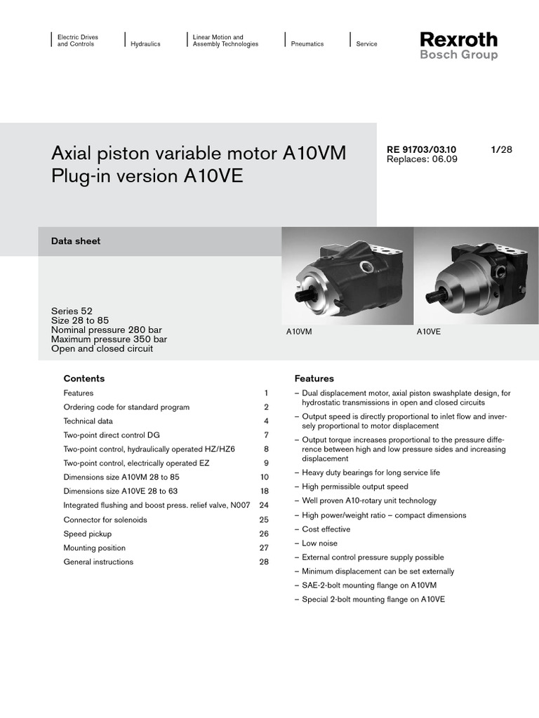 Re91703 2010-03 | PDF | Electric Motor | Continuum Mechanics