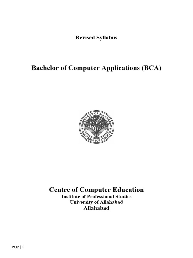 BCA Curriculum Overview and Syllabus | PDF | Probability Distribution ...