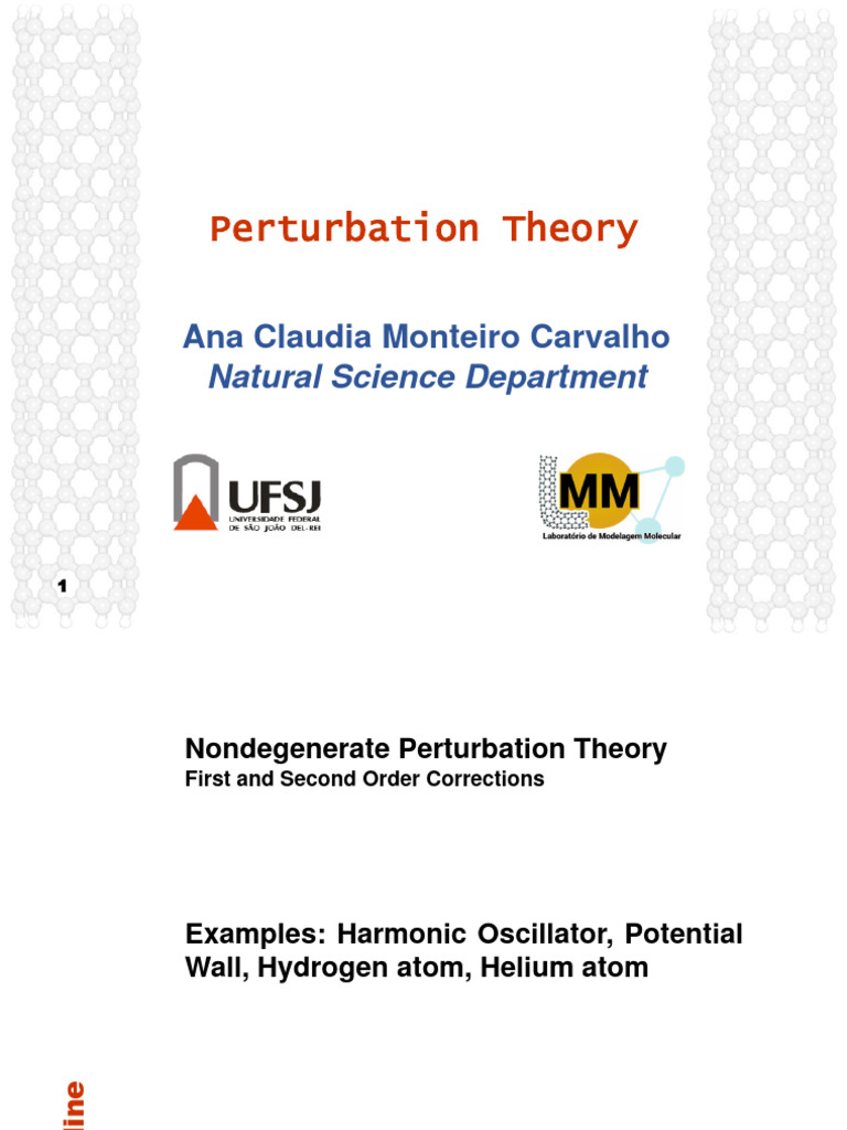 Perturbation Theory 2 | PDF | Perturbation Theory (Quantum Mechanics) | Hamiltonian (Quantum ...