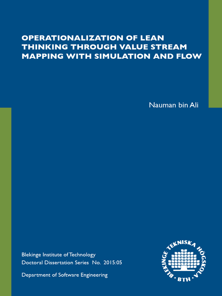 Operationalization of Lean Thinking Through Value Stream Mapping With Simulation and FLOW ...
