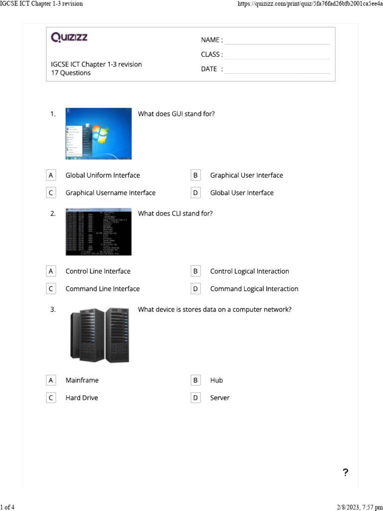 IGCSE ICT Chapter 1.1 | PDF IGCSE ICT Chapter 1.1 | PDF
