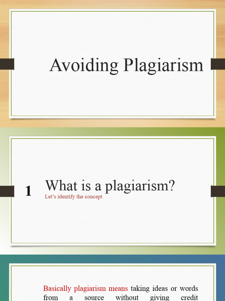 Understanding and Avoiding Plagiarism | PDF | Plagiarism | Economies