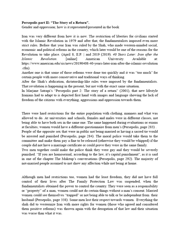 Persepolis Part 2 | PDF
