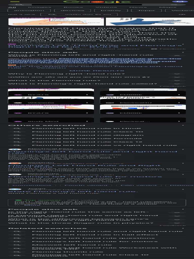 Fleming Left Hand Rule - Google Search | PDF | Electromagnetism ...