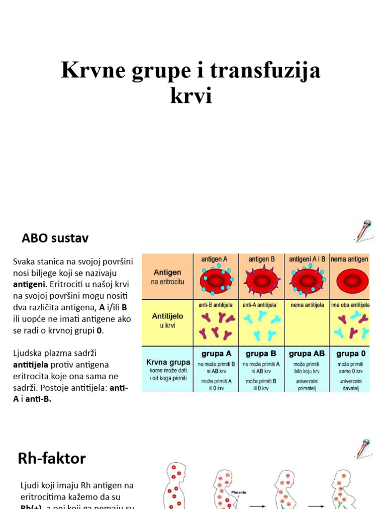 Krvne Grupe I Transfuzija Krvi | PDF