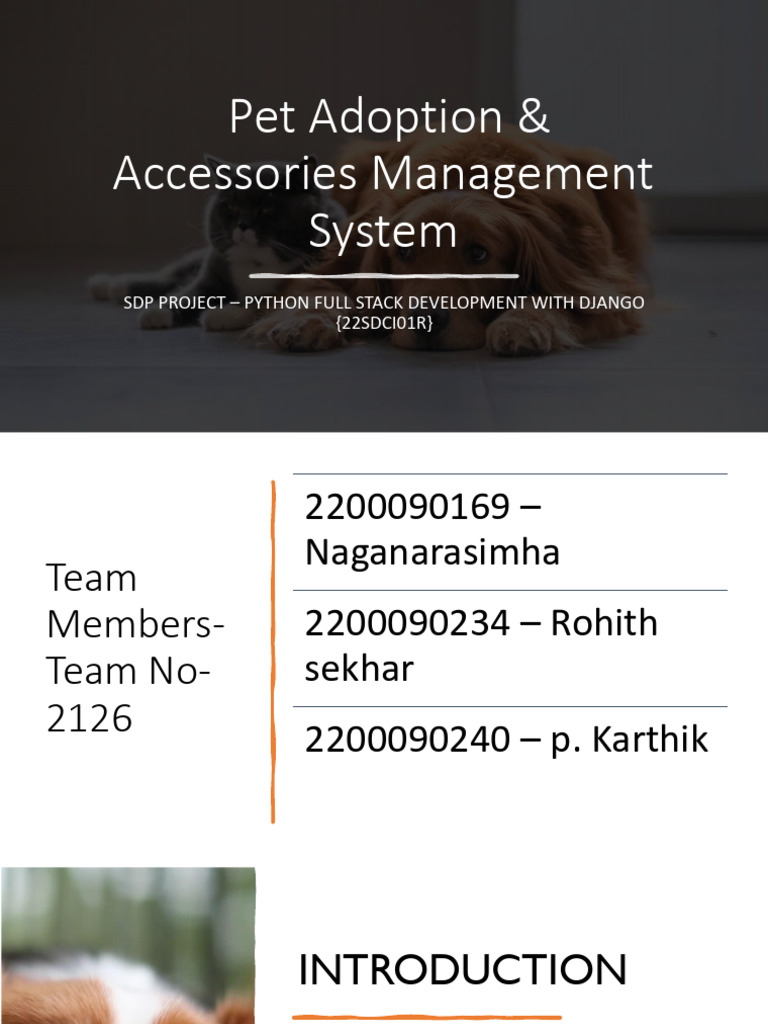 Pet - Adoption - & - Accessories - Management - System Latest | PDF ...