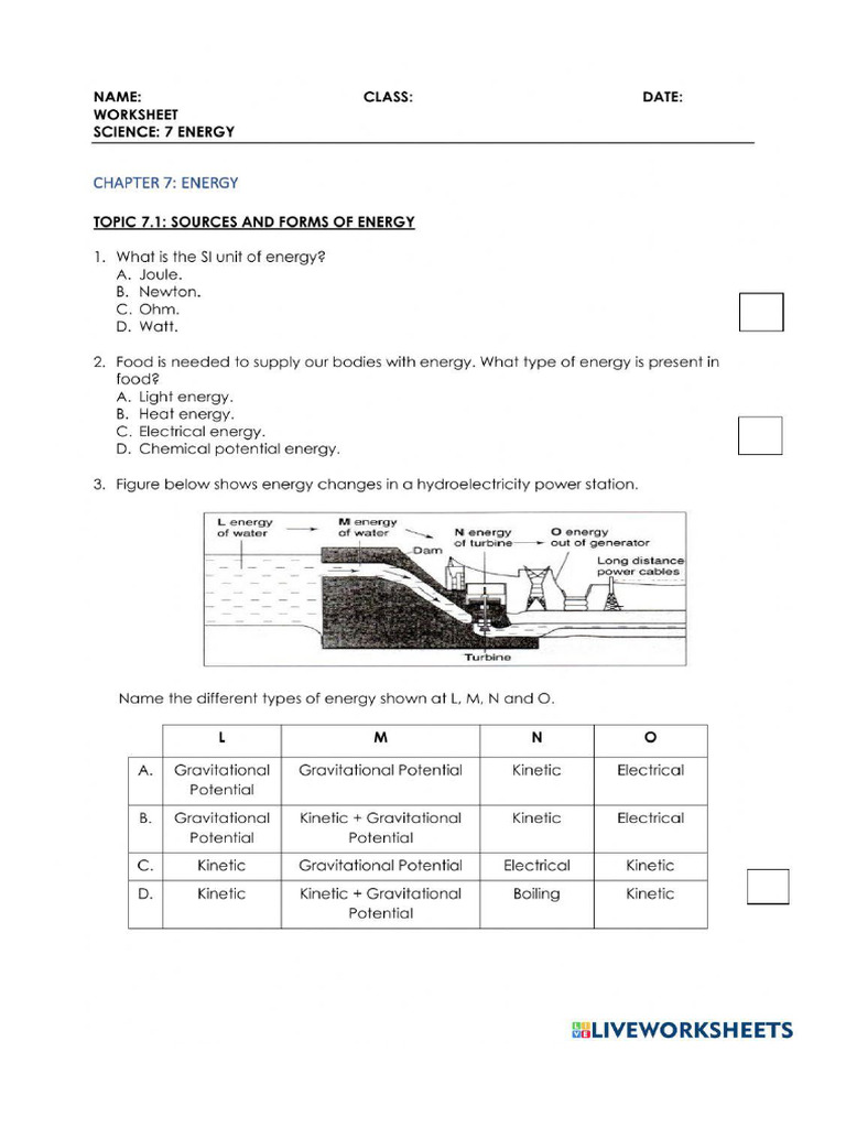 Energy 8th Grade | PDF