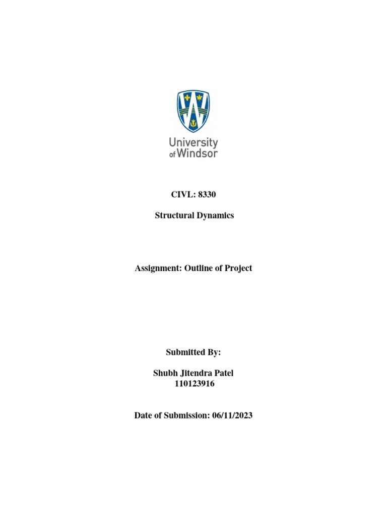 Outline - Shubh Patel | PDF | Earthquake Engineering | Earthquakes Outline - Shubh Patel | PDF | Earthquake Engineering | Earthquakes