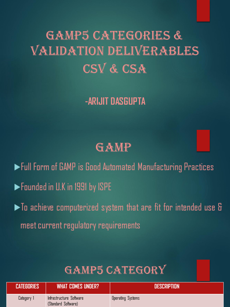 CSV Gamp 5 | PDF | Verification And Validation | System