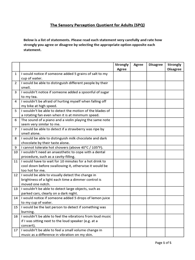 SPQ Adult | PDF | Sound