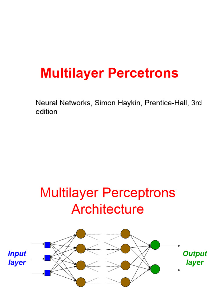 Multi Layer Perceptron Haykin | PDF | Learning | Theoretical Computer ...