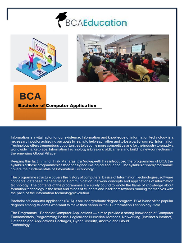Bca Brochure | PDF | Information | Information Technology