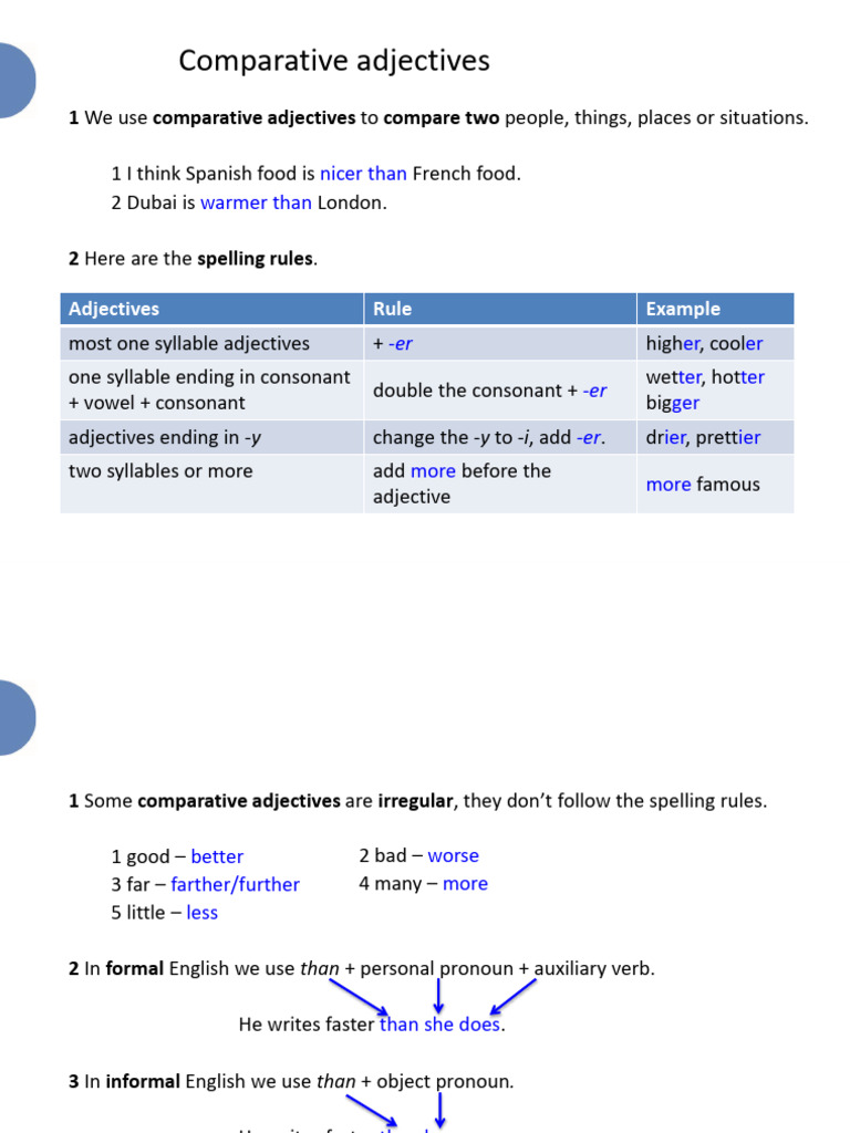 Comparative and Superlative | PDF | English Language | Adjective