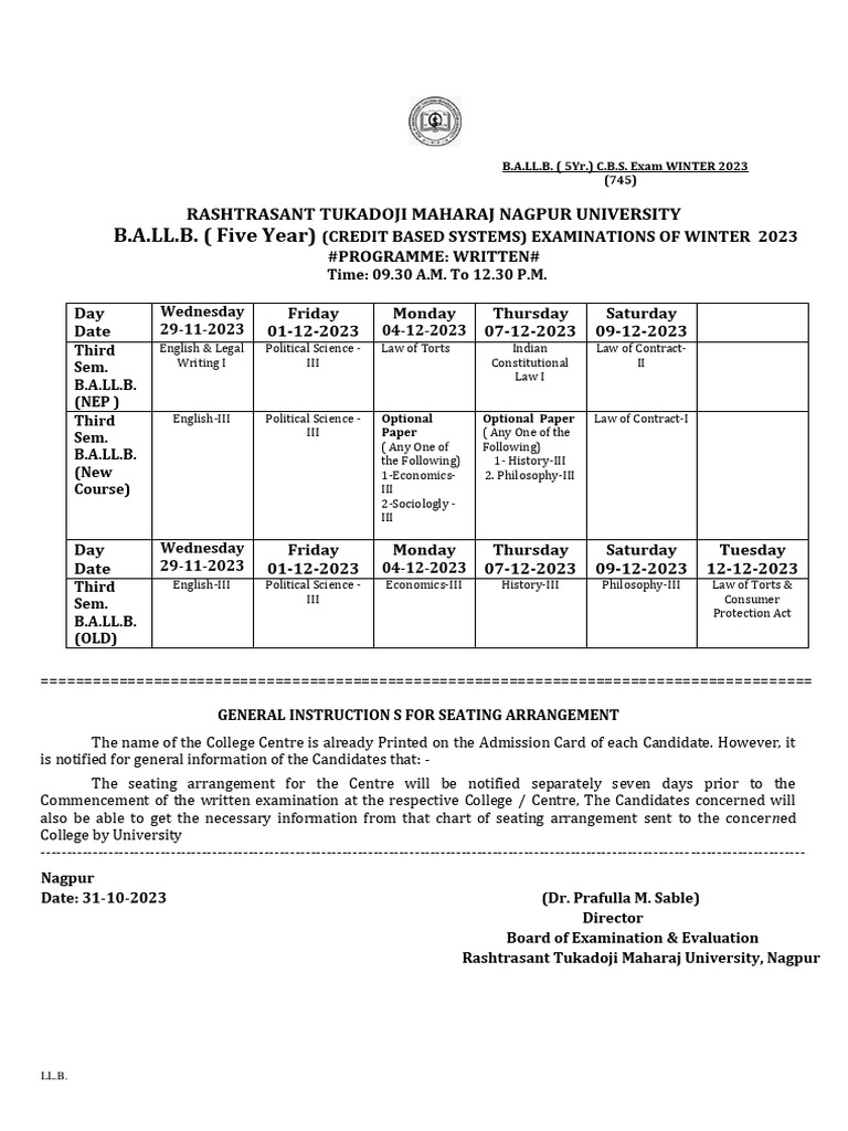 BALLB 5 Yr 3 Sem - 1 | PDF