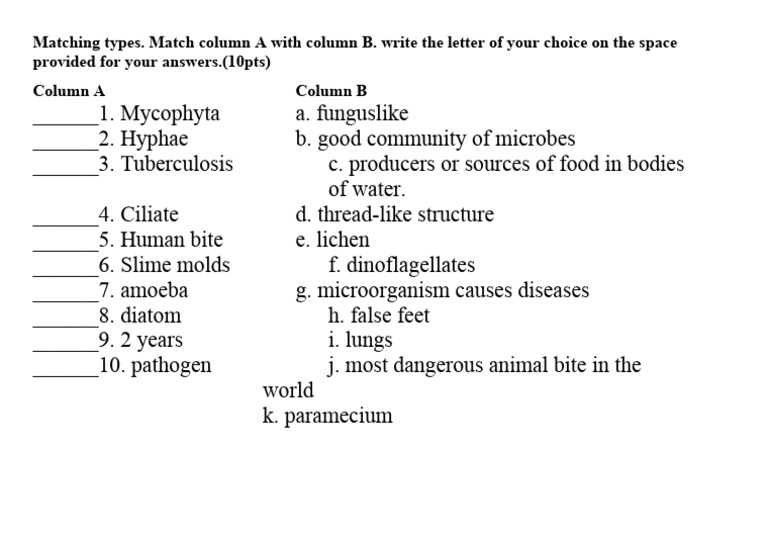 Matching Types | PDF | Science & Mathematics | Technology & Engineering