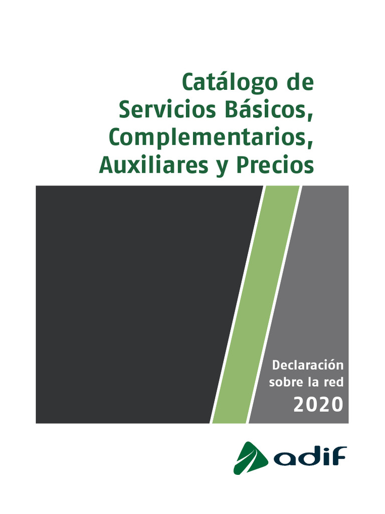 Catálogo Serv Básicos Complementarios y Auxiliares | PDF | Seguro | Transporte
