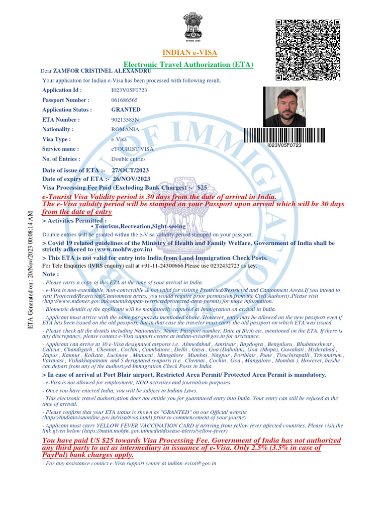 I023v05f0723 Eta | PDF | Travel Visa | Passport