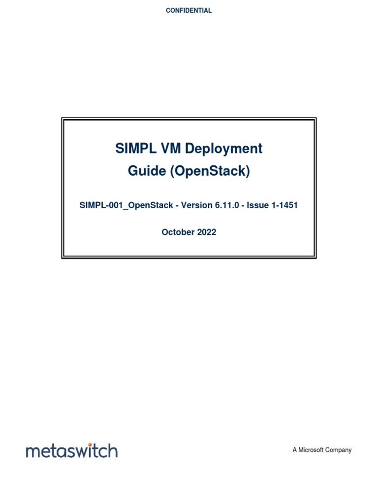 SIMPLVM DeploymentGuide OpenStack | PDF | Open Stack | Transport Layer Security