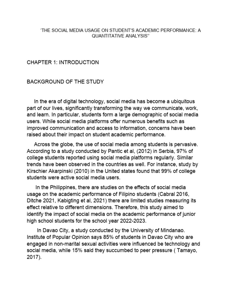 The Social Media Usage On Student | PDF | Social Media | Popular Culture & Media Studies