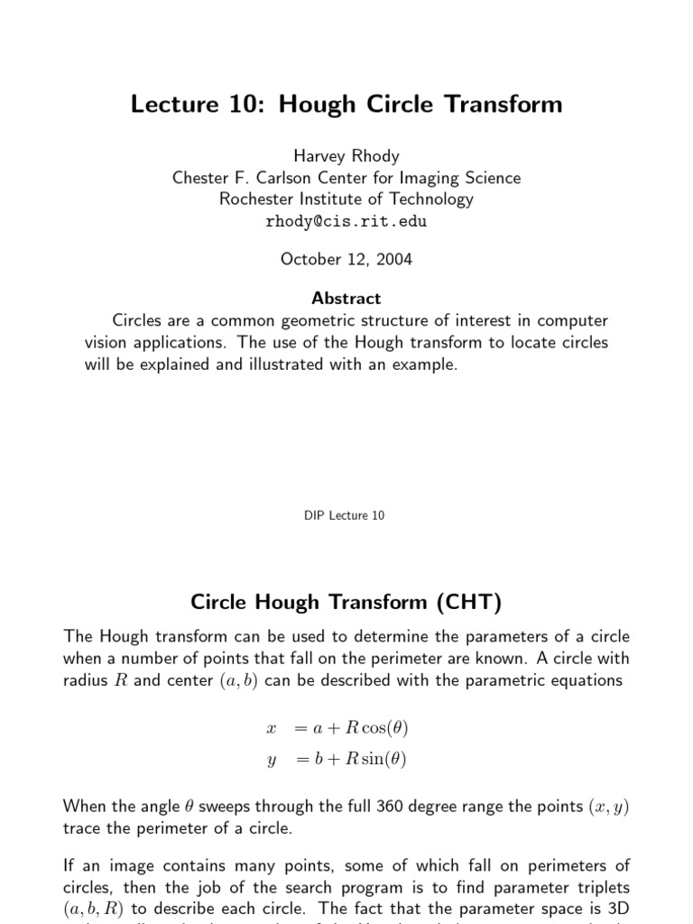 Hough Circle Download Free Pdf Circle Geometry