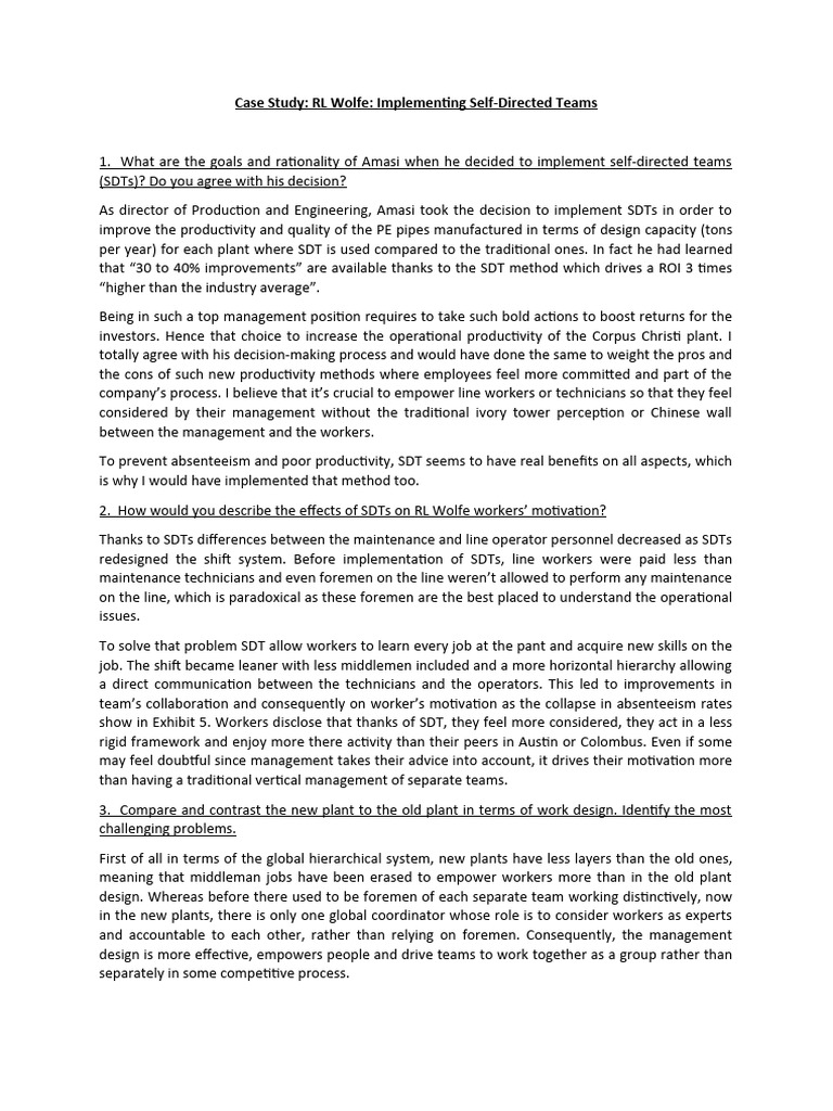 Case Study OB | PDF | Motivation | Motivational