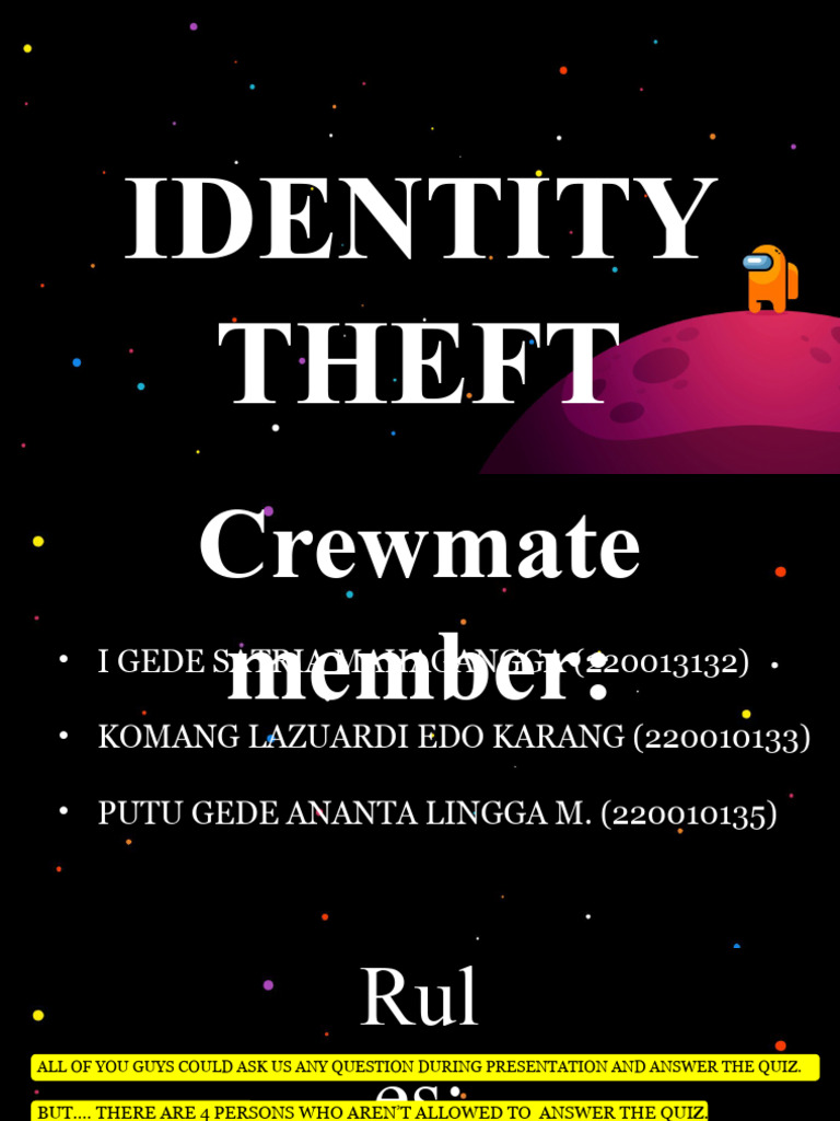 Identity Theft: A Quiz for Students | PDF | Identity Theft | Fraud