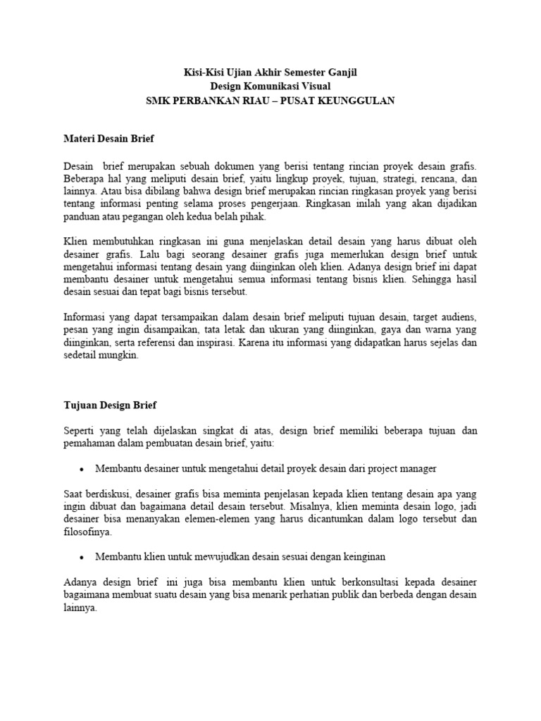 Kisi Kisi DKV | PDF | Bisnis | Seni