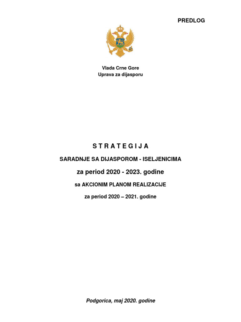 Predlog: Strategija | PDF