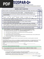 ParQ Plus 2024 PDF | PDF | Asthma | Diseases And Disorders