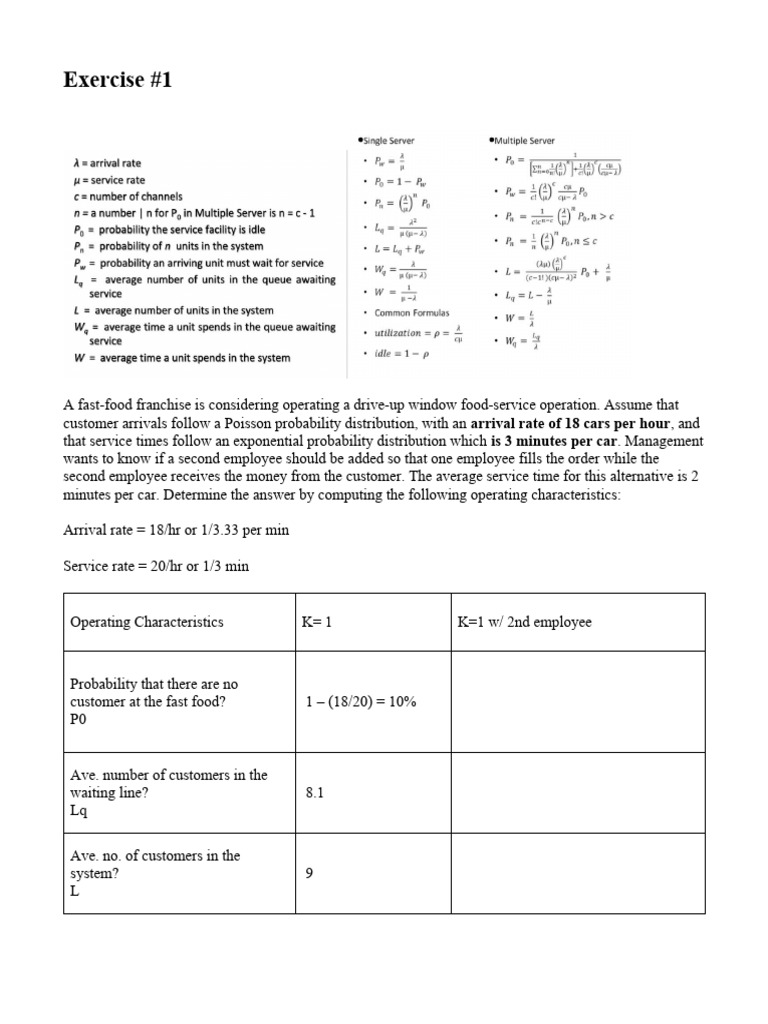 EXER 1 - WAITING LINEe | PDF